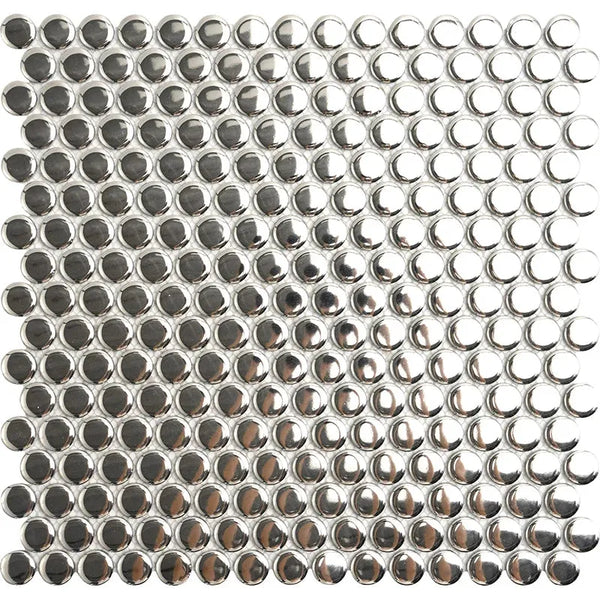Metallic 1" Penny Round Polished Porcelain Mosaic – Aloft Tiles
