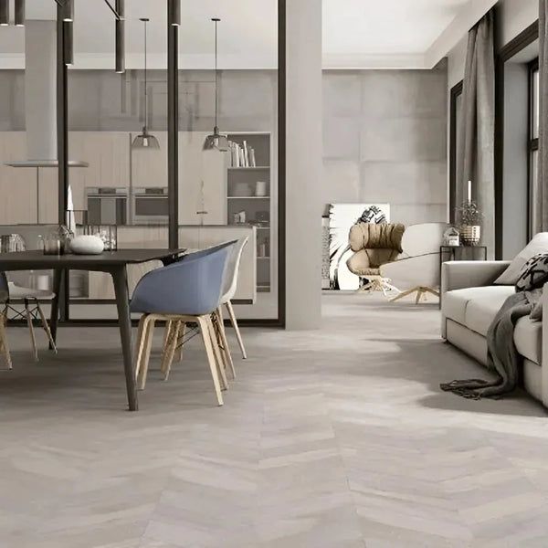 Chevron Gray 24x48 Wood Look Matte Porcelain Tile – Aloft Tiles